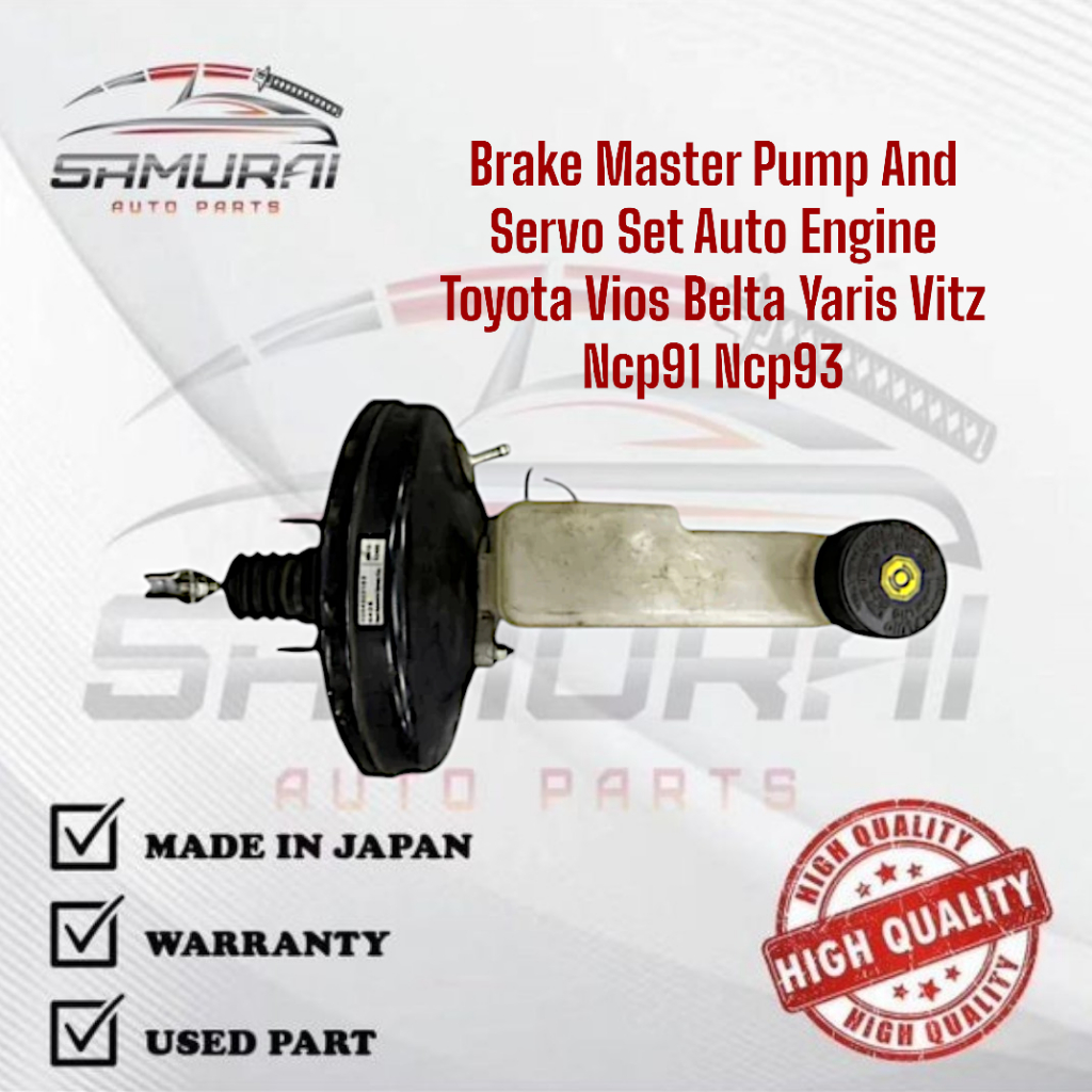 Toyota Vios Belta Yaris Vitz Ncp91 Ncp93 Brake Master Pump And Servo ...