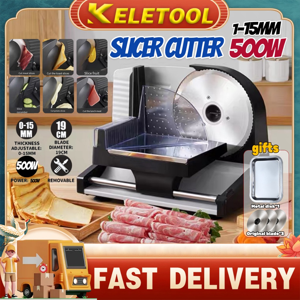 Meat Cutter 500W 2 in 1 Meat Grinder Electric Lamb Beef Slicer Meat ...