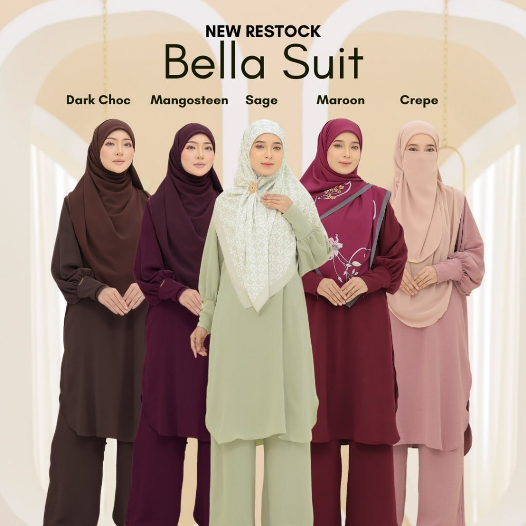 BELLA SUIT (BLOUSE & PANT ONLY) IRONLESS | Shopee Malaysia