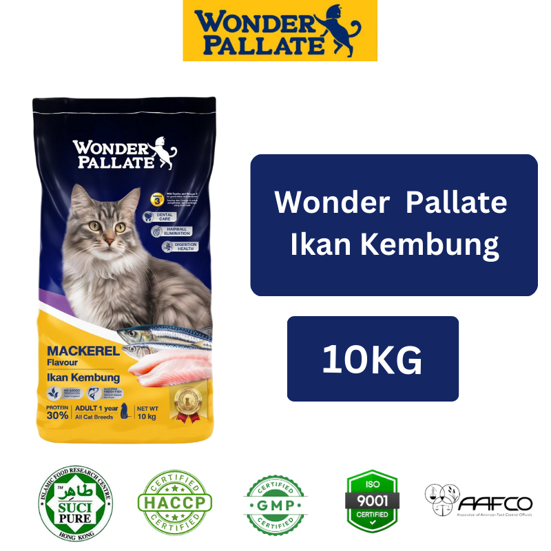 10 KG Wonder Pallate Makanan Kucing Ikan Kembung/Mackerel Dry Cat Food ...