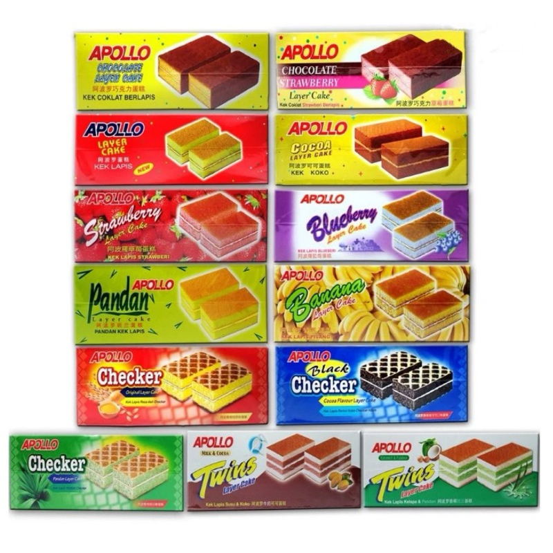 24pcs x 18g Apollo Layer Cake / Checker /Twins Assorted Flavor / Apollo ...