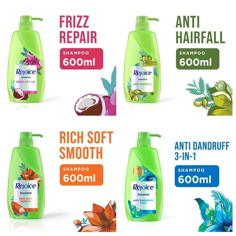 600ml [LOWEST PRICE] Rejoice Shampoo Rich Soft Smooth | Anti Dandruff ...