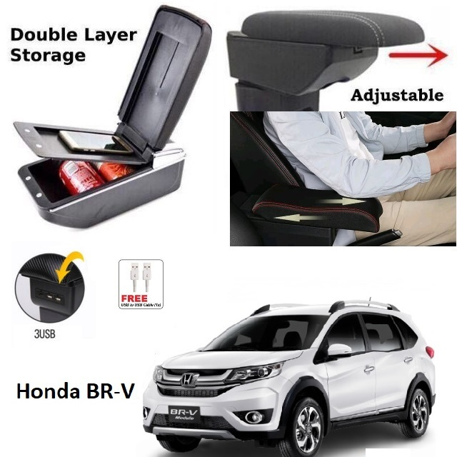 Honda BRV Arm Rest Usb Port Armrest Center Console Box Storage ...