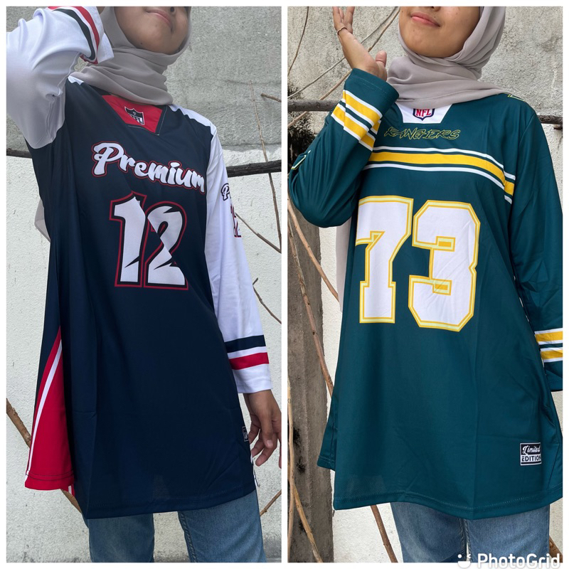*Stock Clearance* M/7XL NFL MUSLIMAH Baju Jersey Muslimah (Microfibre Eyelet) | Shopee Malaysia