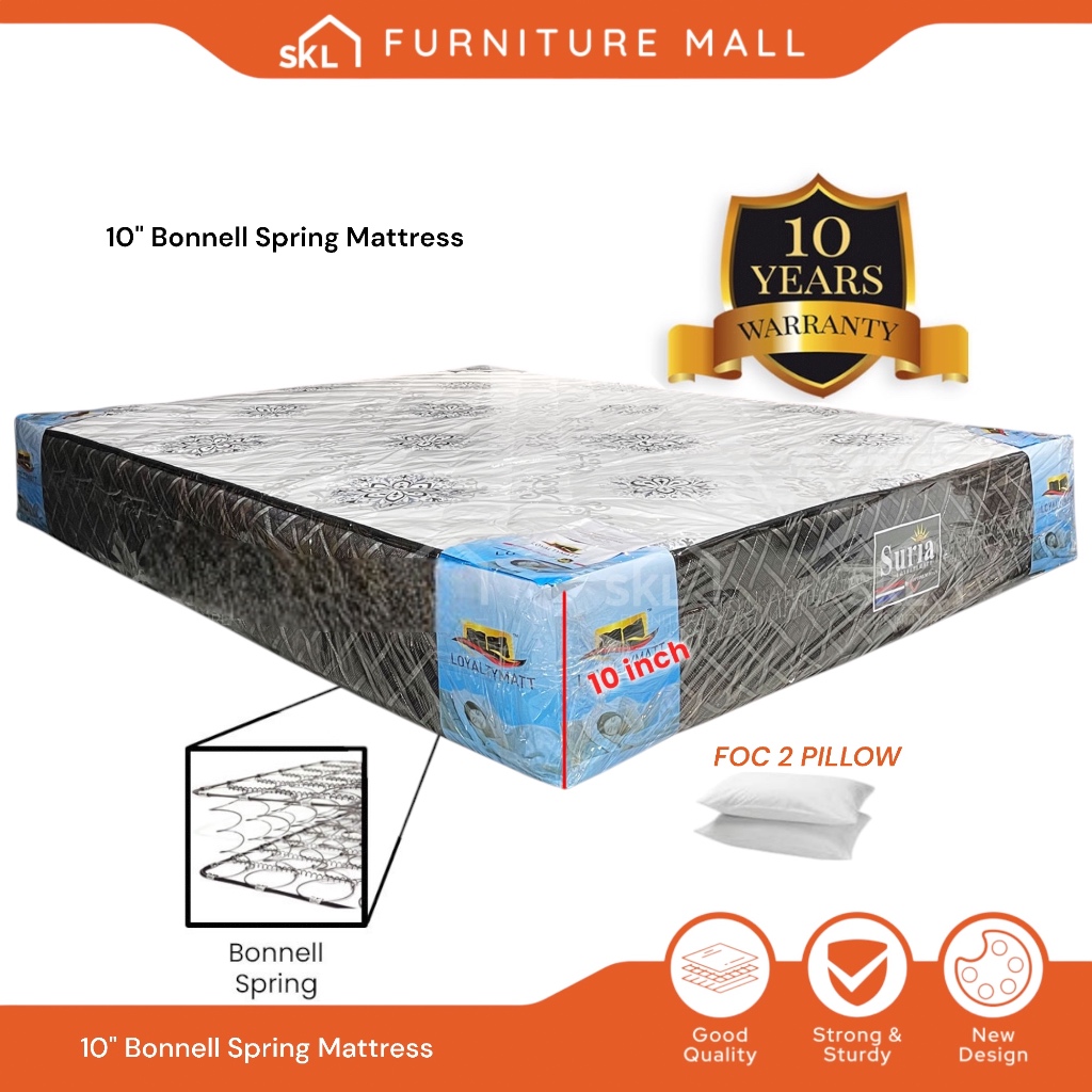 SKL Furniture 10INCH/8INCH/6INCH/5INCH SINGLE /QUEEN BONNELL SPRING ...