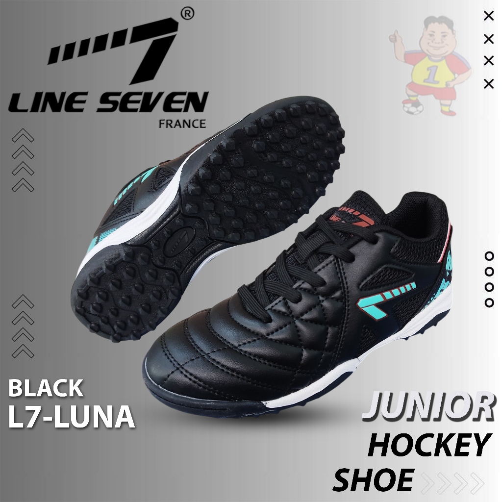 Line 7 Original Junior Hockey Shoe Turf Shoe Kasut Hoki L7-LUNA Black ...