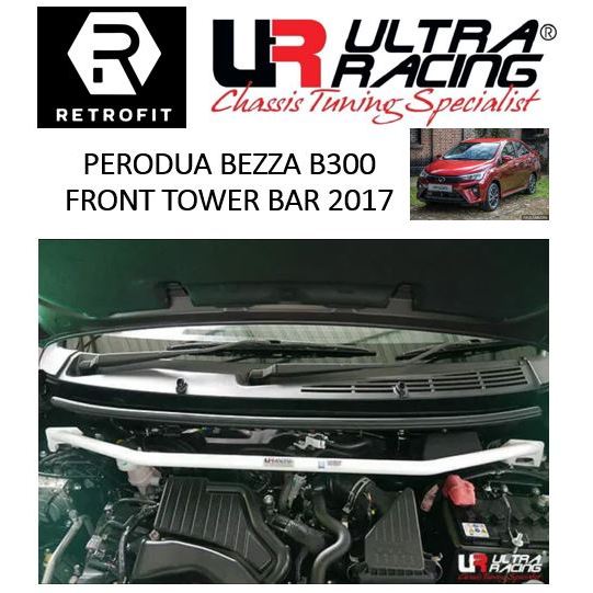 Perodua Bezza B300 2017 Front Strut Tower Bar 2 Points Ultra Racing ...
