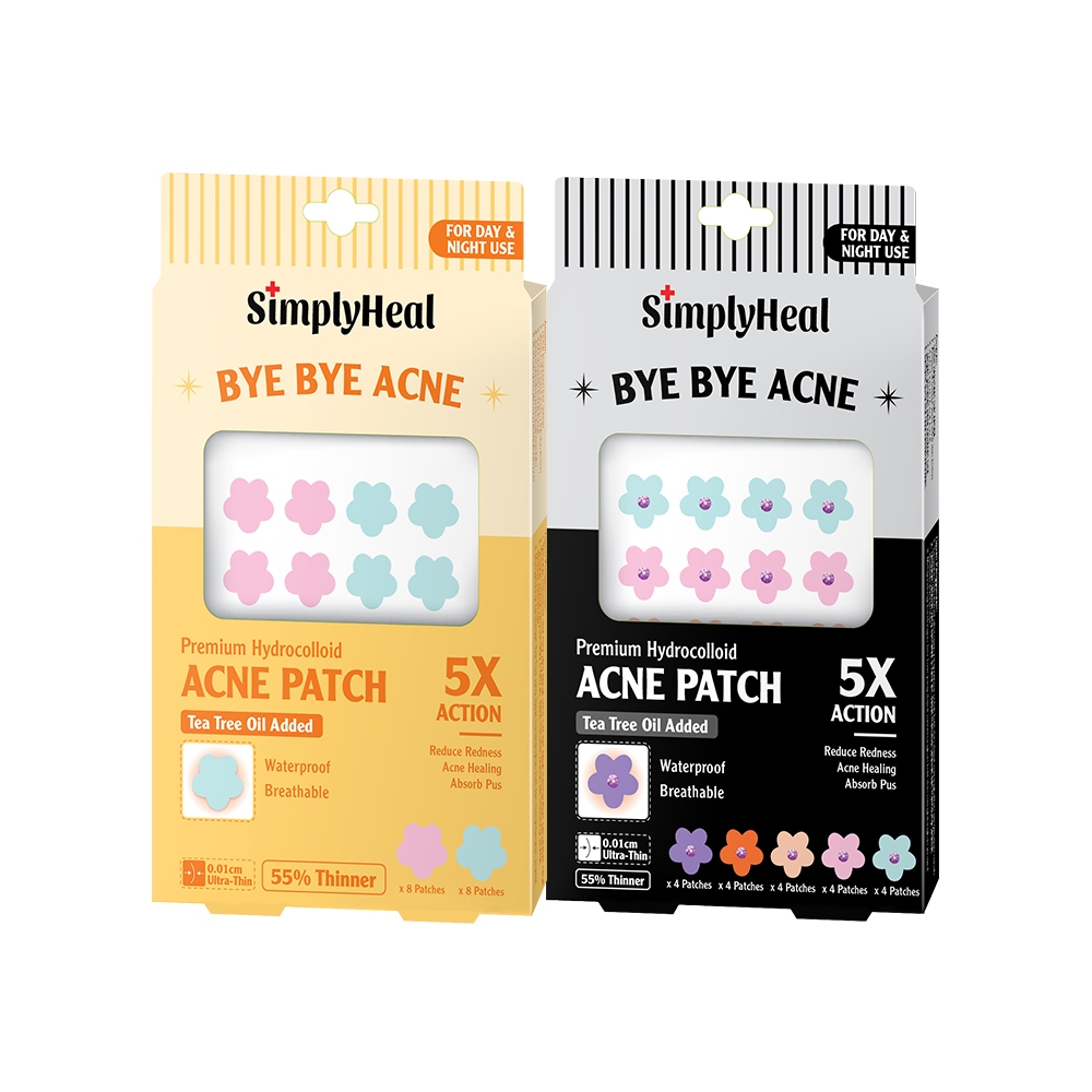 SimplyHeal Day & Night Premium Hydrocolloid Acne Patch (Petal Series ...