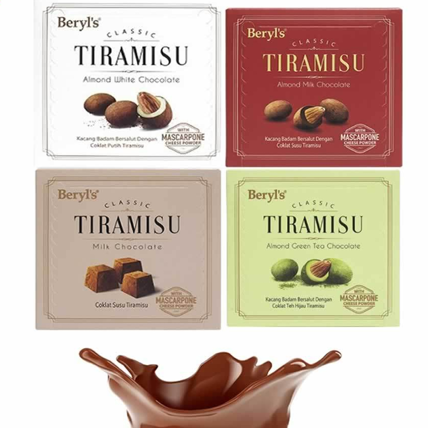 BERYL'S Classic Tiramisu Chocolate 65g [ Almond White , Almond Milk ...