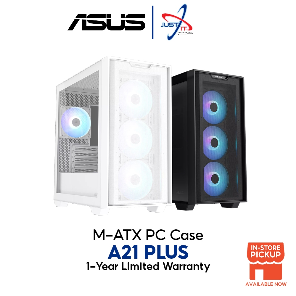 ASUS A21 PLUS M-ATX PC CASE / CASING - BLACK / WHITE | Shopee Malaysia