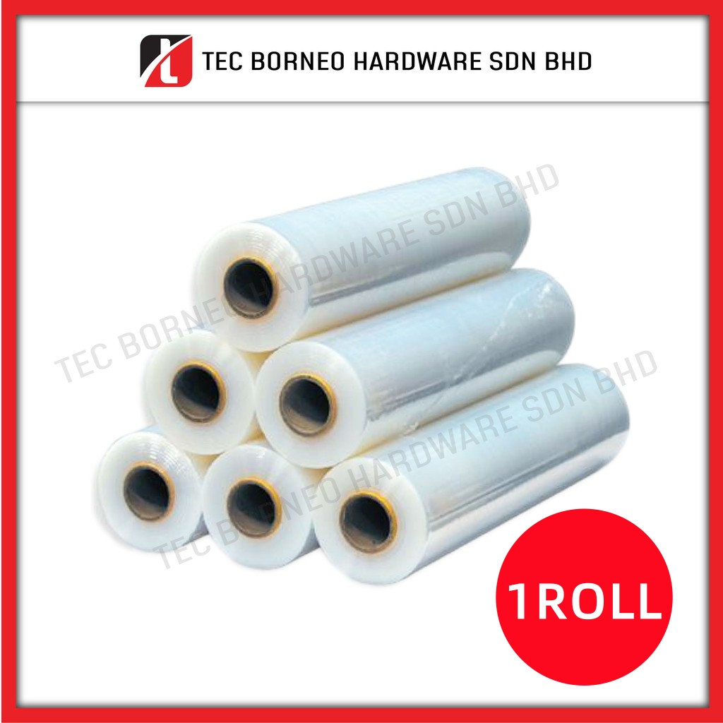 TEC [1ROLL] [ Clean | Black] Stretch Film Grade A 500MM(20”) x 23 ...