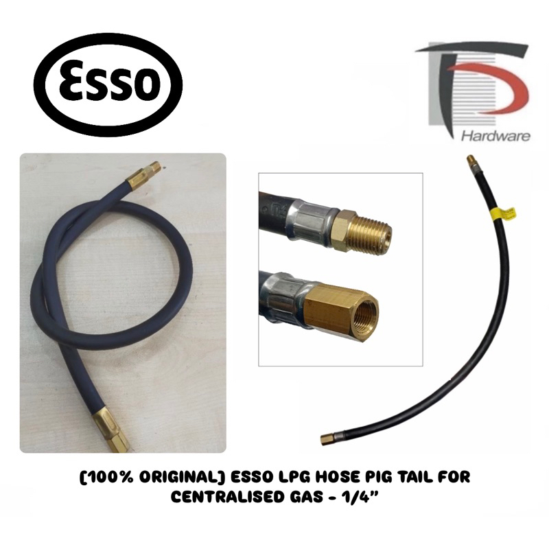 [100% ORIGINAL] ESSO LPG HOSE PIG TAIL FOR CENTRALISED GAS - 1/4 ...
