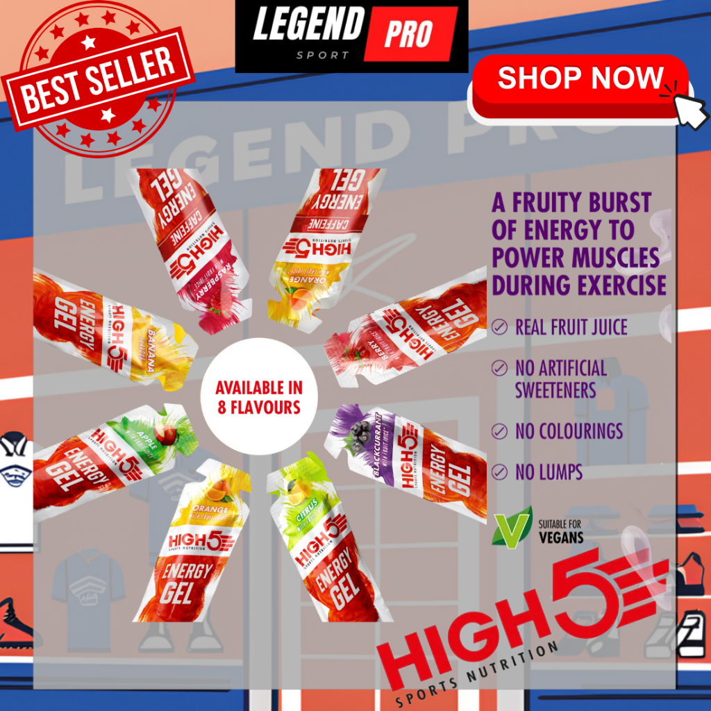 💥💥HIGH5 Energy GEL 40g Sports Nutrition Cycling Running Jogging Marathon Ultra Trail Fitness💥💥 ...