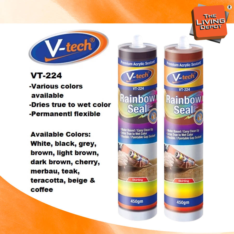 V-TECH VT-224 Rainbow Seal Gap Sealant - 450G 间隙密封胶 密封胶 | Shopee Malaysia