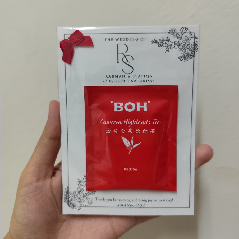 50 PCS [DOORGIFT TEABAG] SIMPLE DOORGIFT FOR WEDDING/BIRTHDAY AND ETC ...
