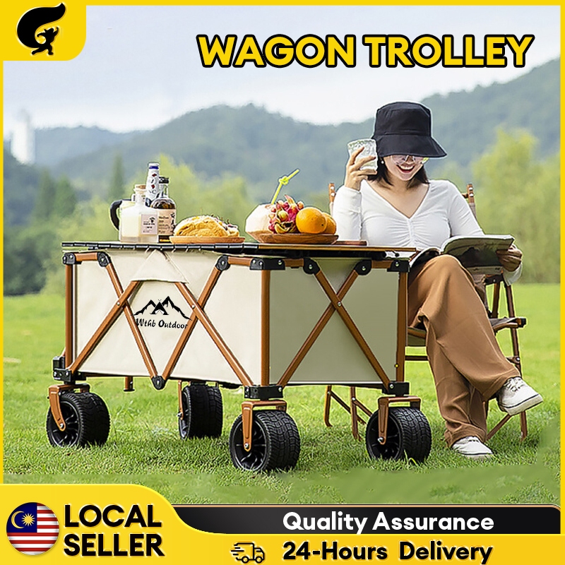 300L Outdoor Wagon Trolley camping trolley Foldable Trolley Troli ...