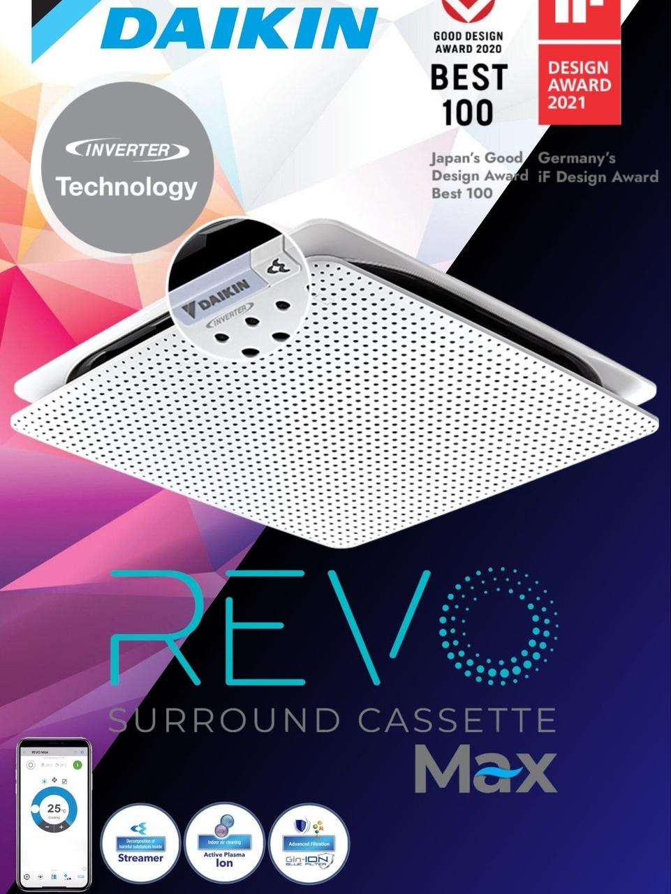 DAIKIN REVO MAX INVERTER SURROUND CASSETTE R32 FCFG-Series [NEW MODEL ...