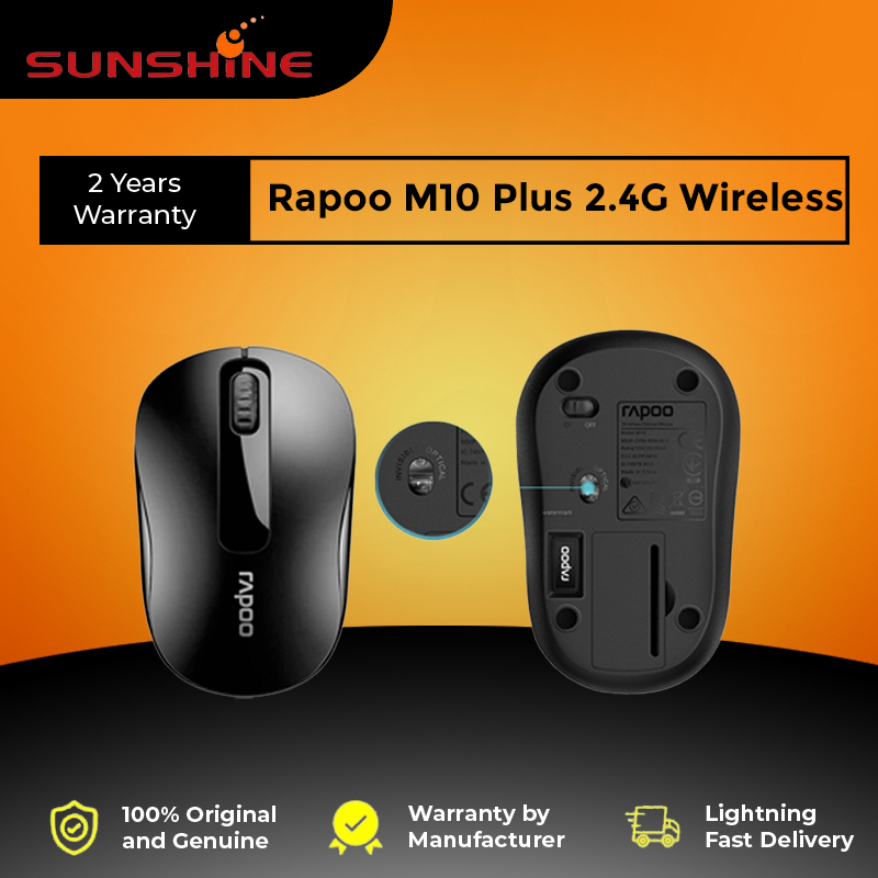 Rapoo M10 Plus 2.4G Wireless Mouse Black | Shopee Malaysia