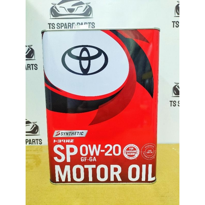 08880-13205 0w20 Toyota Genuine Engine Oil Fully Synthetic 4L (Imported From Japan) Minyak Hitam ...