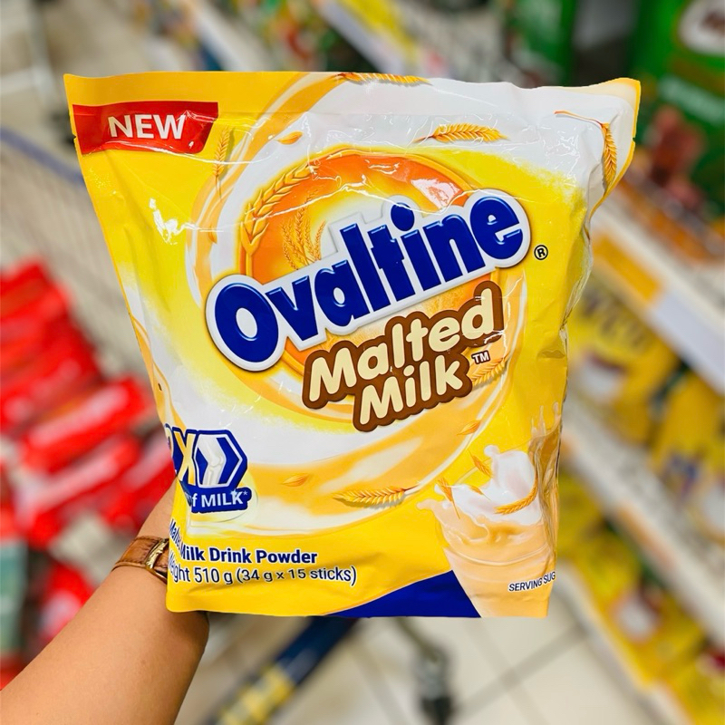 Ovaltine Malted Milk Malted Drink Powder 34g x 15s 2xCalcium Of Milk | Shopee Malaysia