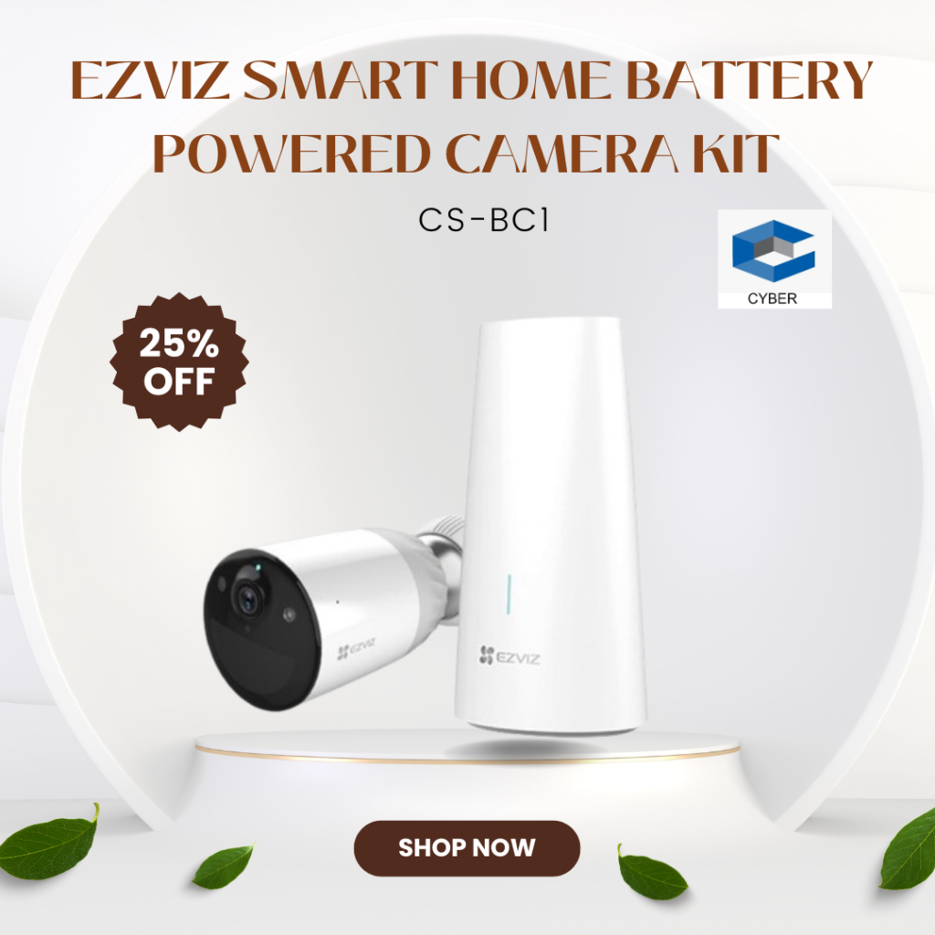 EZVIZ Smart Home Battery-Powered Camera Kit - CS-BC1-B1 1 Base + 1 Cam ...