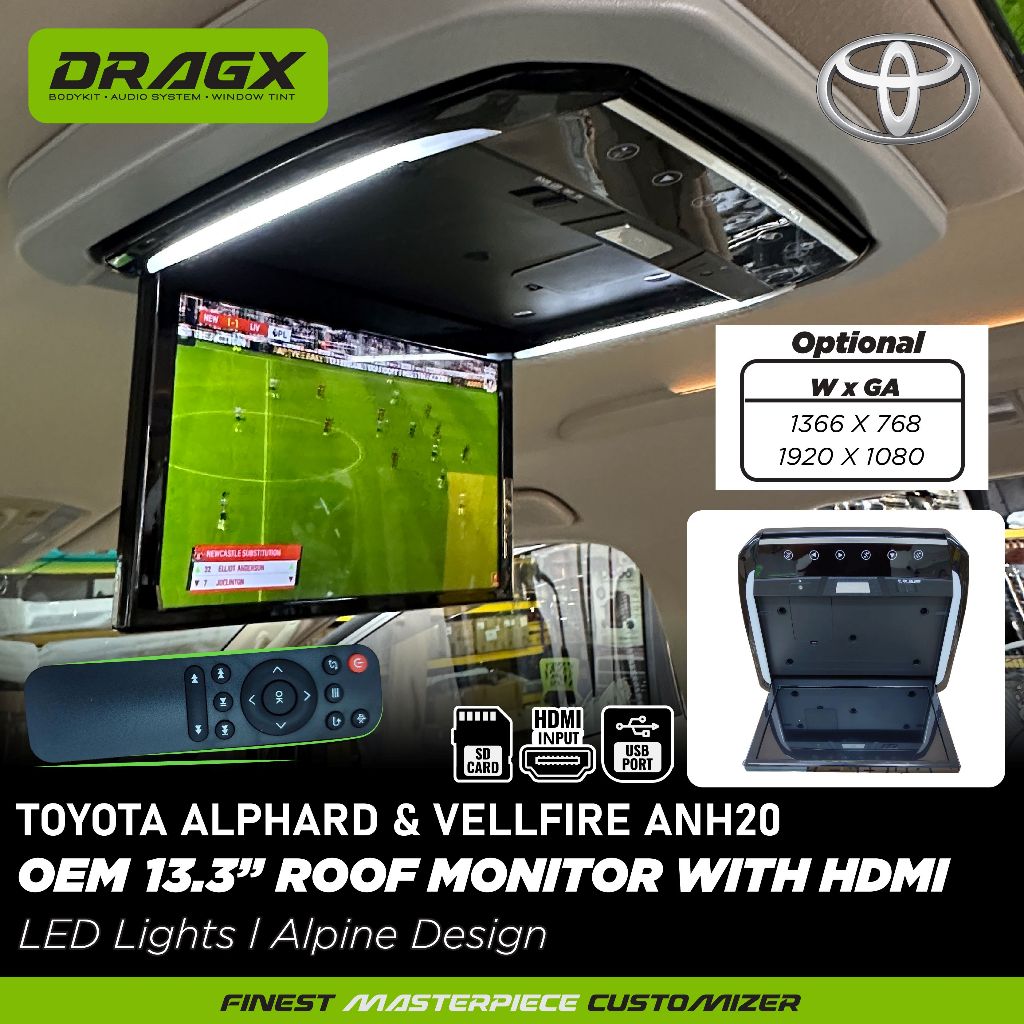 🔥READY STOCK🔥TOYOTA VELLFIRE/ALPHARD ANH20 OEM ROOF MONITOR ALPINE ...