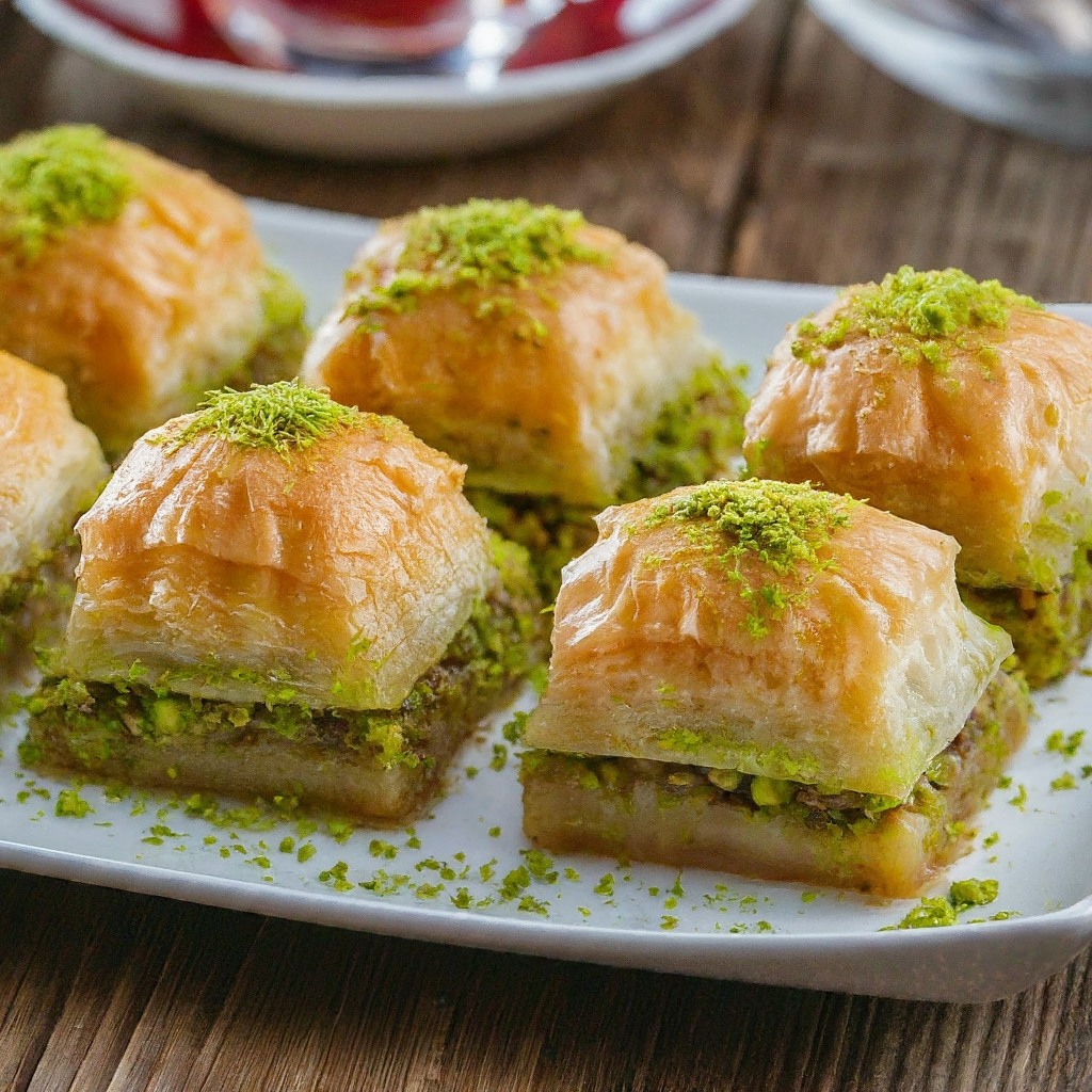 Turkish Baklava - Extra Pistachio Baklava - Turkish Delight - Baklava ...