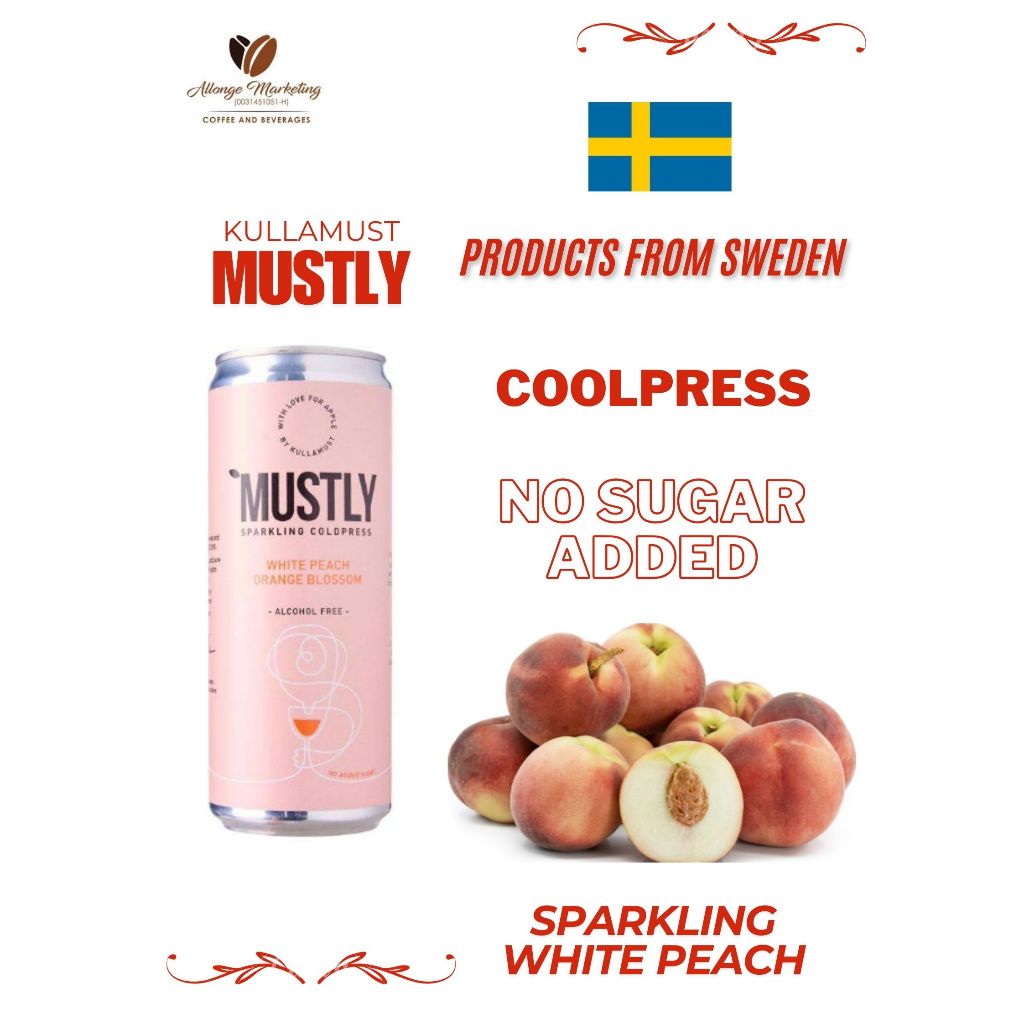 KULLAMUST MUSTLY SPARKLING WHITE PEACH 330ML (Allonge Marketing ...