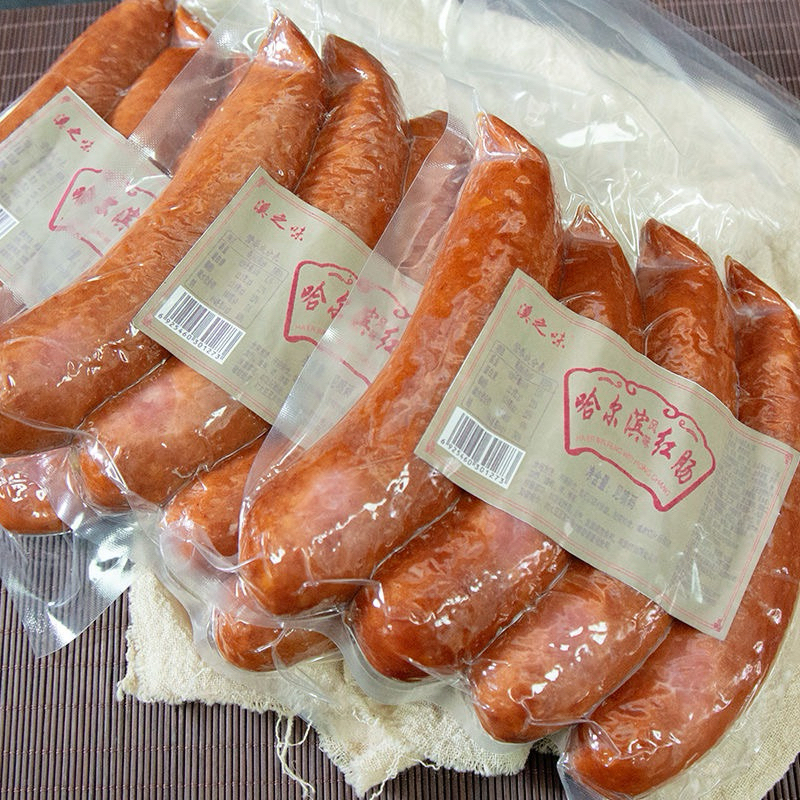 Harbin style red sausage 500g authentic Northeast specialty哈尔滨风味红肠500g高 ...