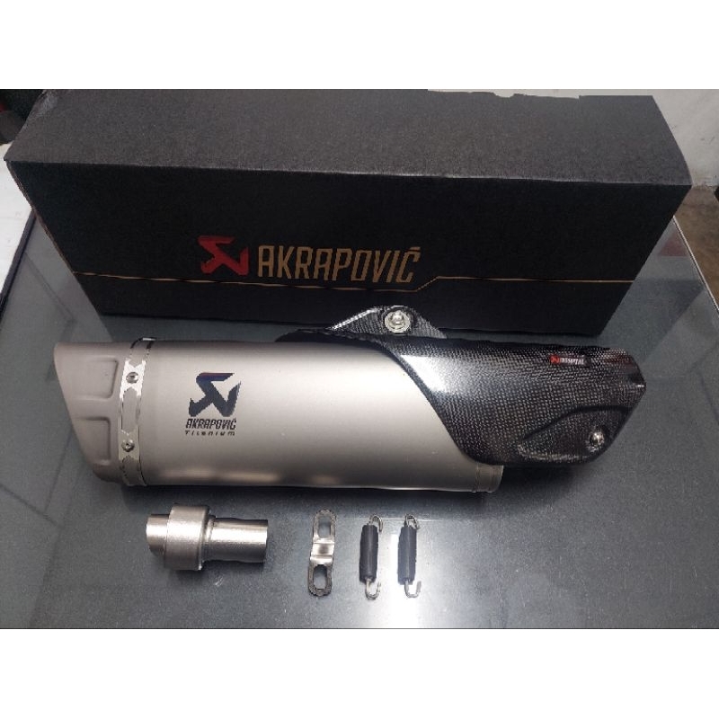 🇲🇾akrapovic titanium M1 (51mm) (61mm) 100% titanium (ringan) vision 4 ...