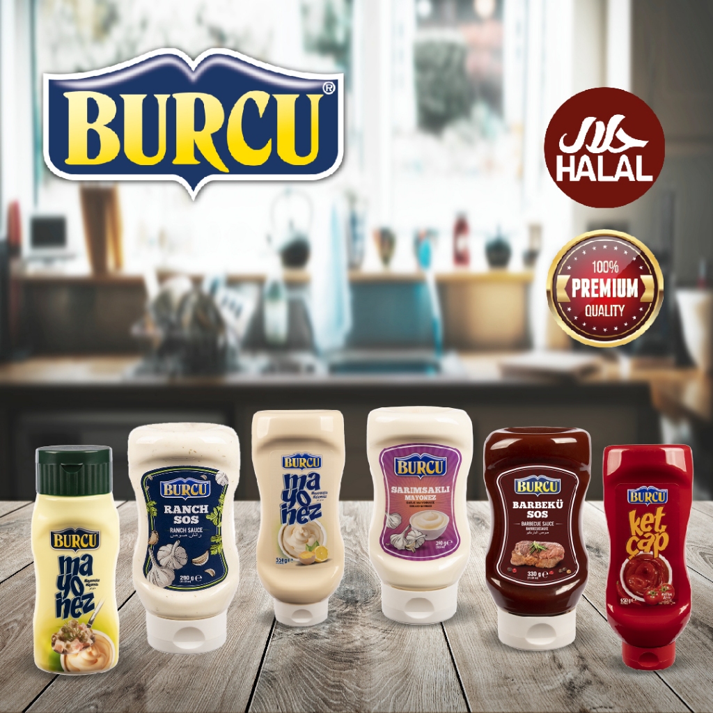 Burcu Garlic Mayonnaise/ Mayonnaise/ Ranch Sauce/ BBQ Sauce/ Ketchup ...