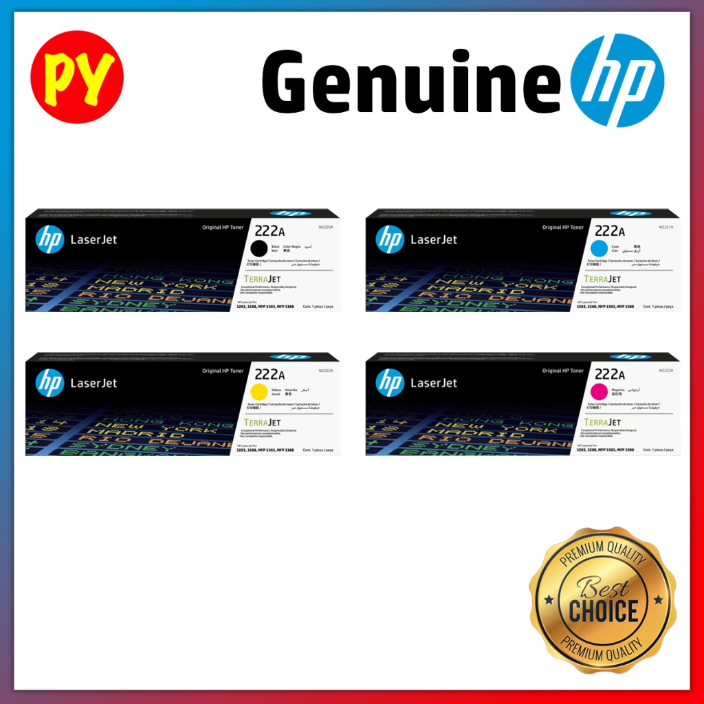 HP 222A | 222X BCMY Original LaserJet Toner Cartridges for HP LaserJet ...
