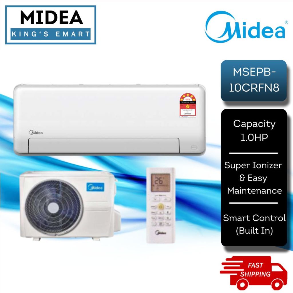 Midea New R32 Inverter Air Conditioner with Ionizer / 4 Star / 5 Star / MSCE-10CRFN8 / MSEPB ...