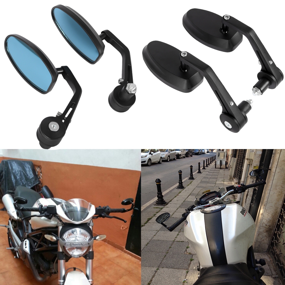 Motor Mirror 7/8 Handle Bar End Mirror Motorcycle Alloy CNC Racing ...