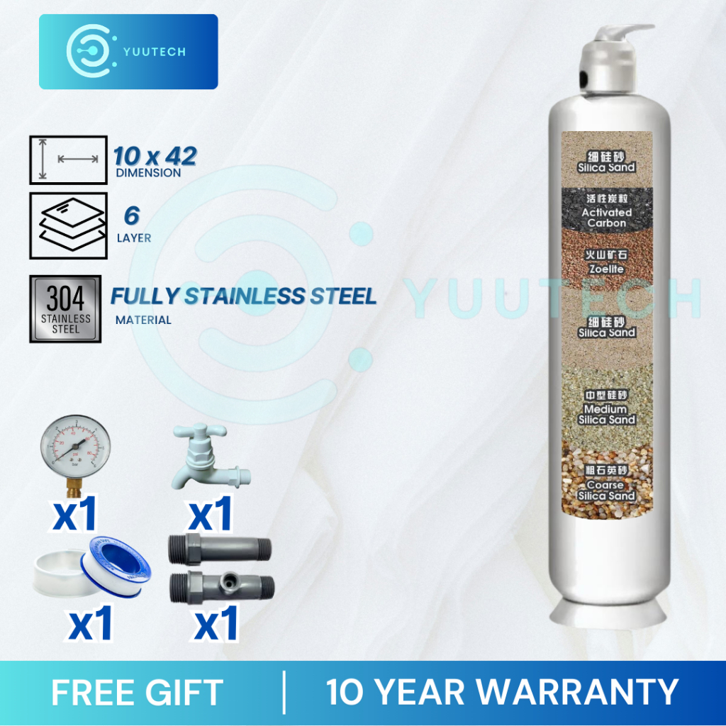 Master Outdoor Water Filter Stainless Steel 6 Layers Whole House Filter ...