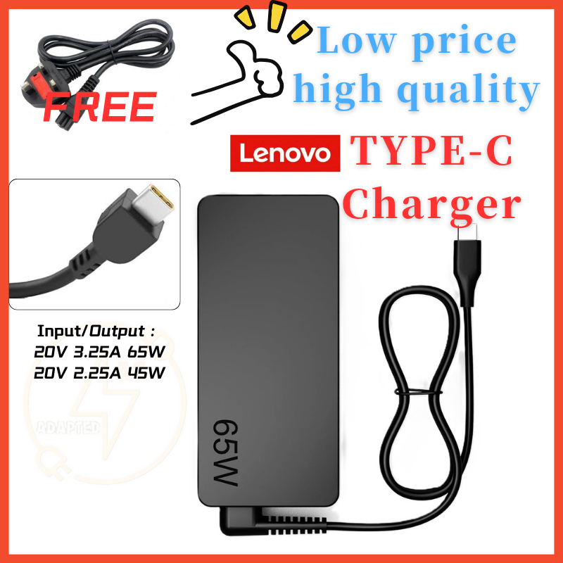 Lenovo type-C Charger Adapter for lenovo Chromebook ThinkPad Ideapad ...