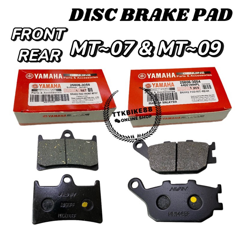 YAMAHA MT07 MT09 TRACER 900 Z750 (1RC) REAR / FRONT DISC PAD BRAKE PAD ...