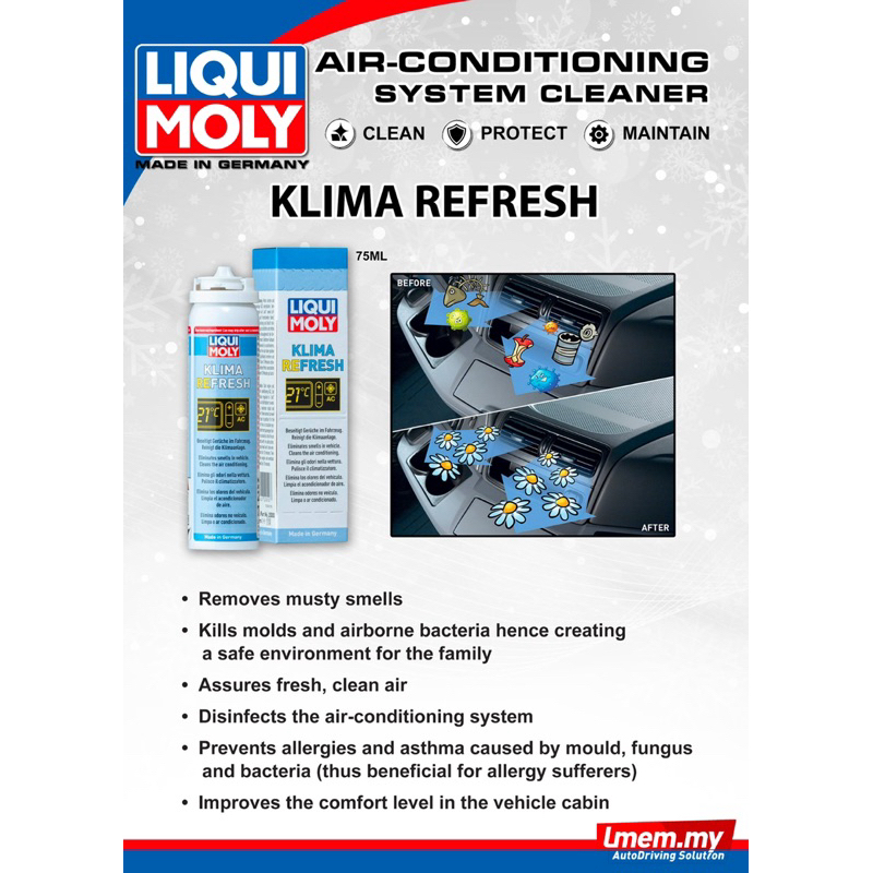 Klima Refresh (75ml) – Quickly and effectively clears the vehicle air ...