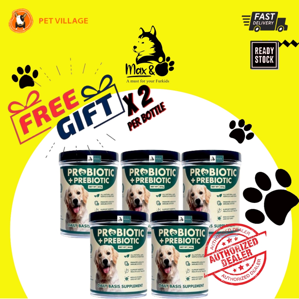 *FREE GIFT*MAX & PAW All Natural Organic Prebiotic & Probiotic Pet ...