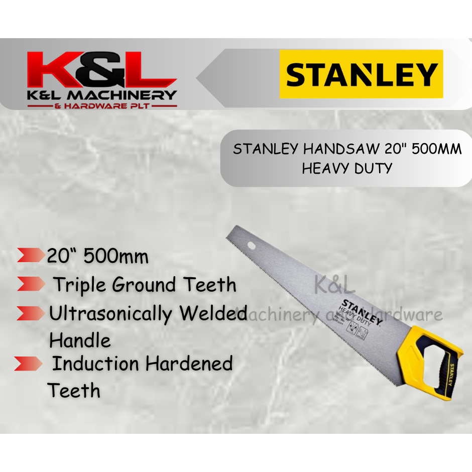 STANLEY Handsaw/Gergaji Tangan 20" 500mm Heavy Duty Bi-Material ...