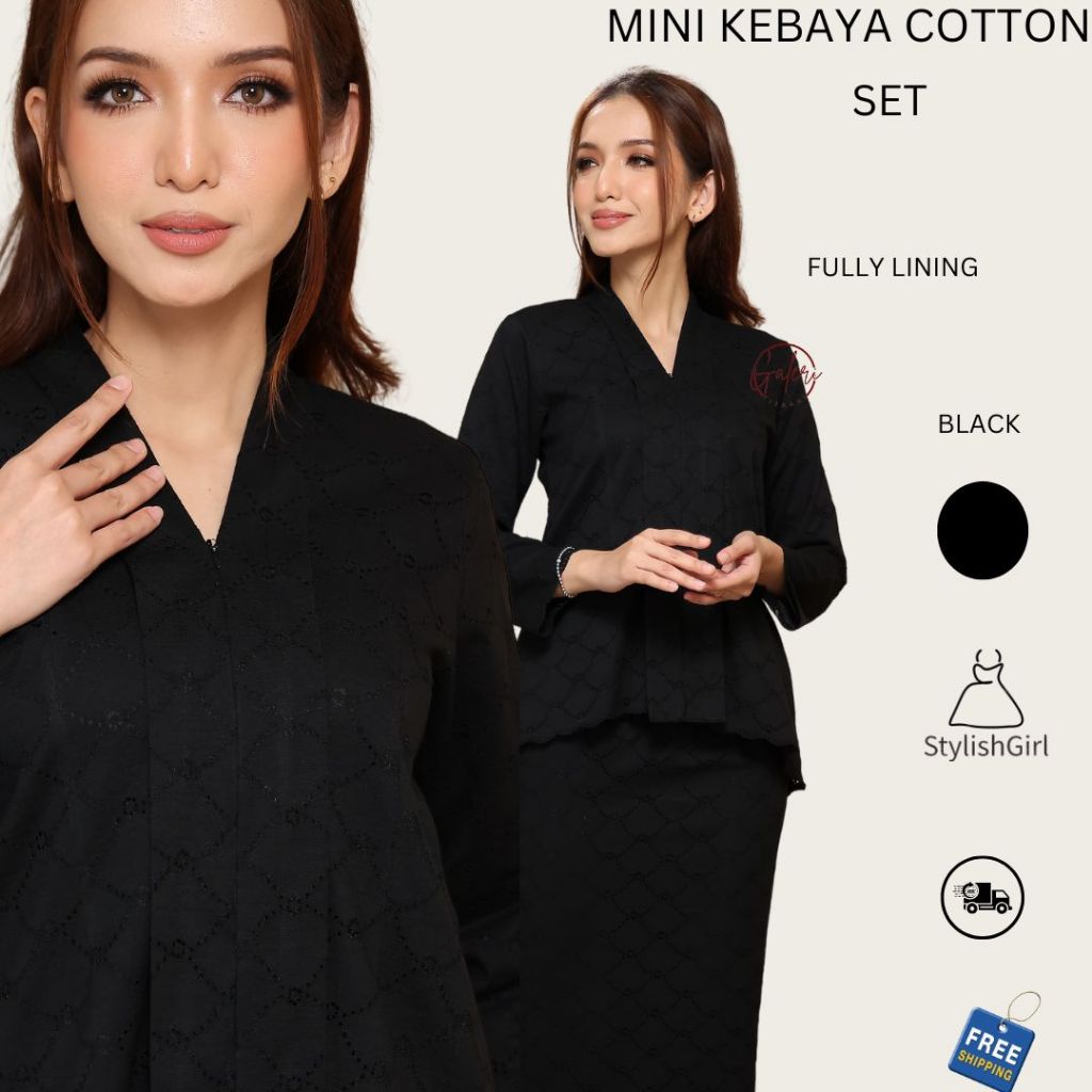 MINI KEBAYA ZAHARAH COTTON EYELET BY GALERI TIJAANI | Shopee Malaysia