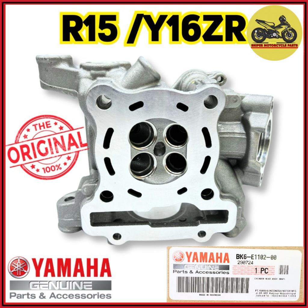[100% ORI] R15 / Y16ZR / MT15 CYLINDER HEAD ONLY BK6-E1102 ORIGINAL ...