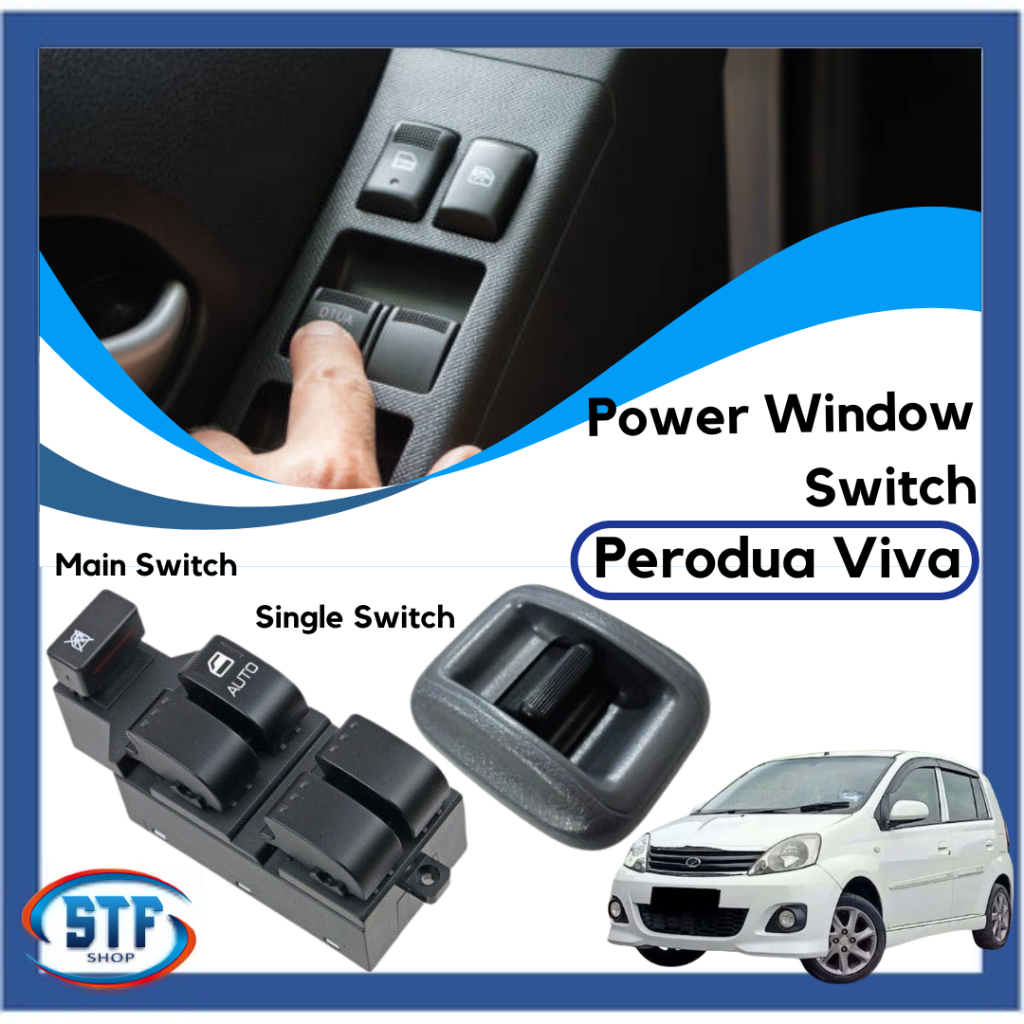 Perodua Viva OEM Power Window Single Switch and Main Switch | Shopee ...