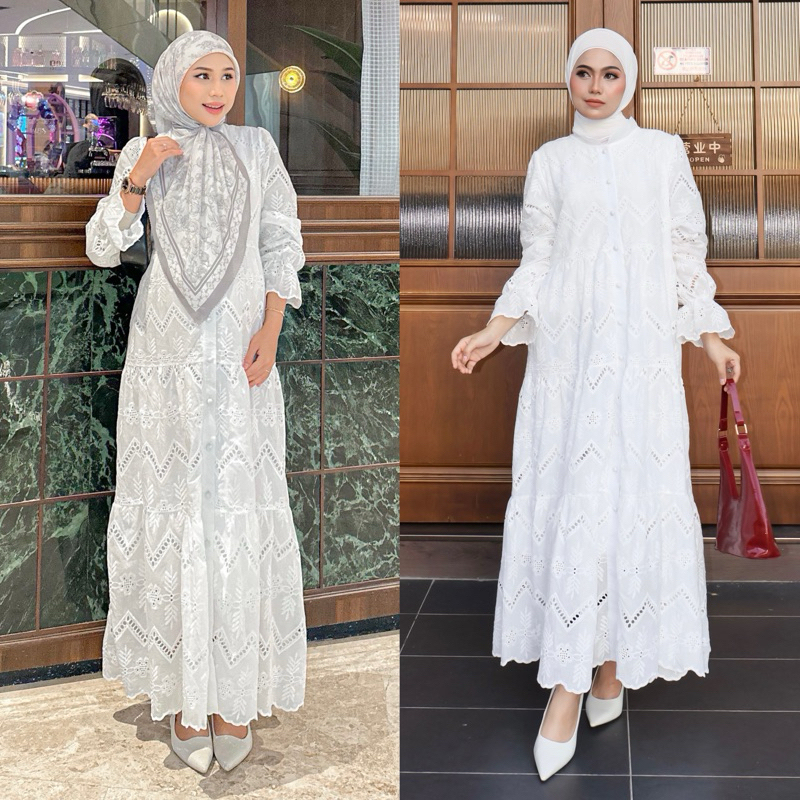 🔥READY STOCK🔥Dhia button dress long dress korean muslimah long sleeve ...
