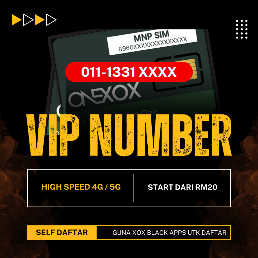 Xox / Onexox VIP Prabayar Nombor Sim Kad sahaja | Shopee Malaysia