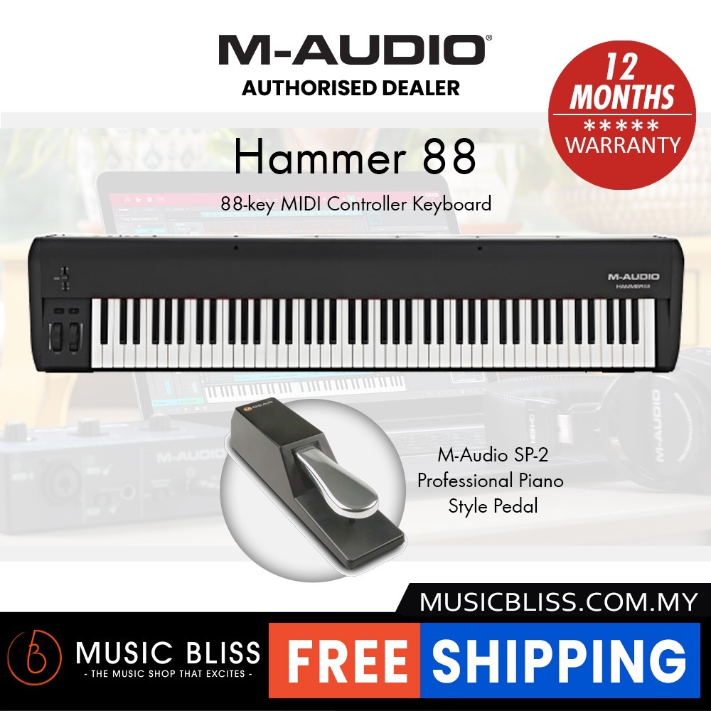 M-Audio Hammer 88 88-key MIDI Controller Keyboard | Shopee Malaysia