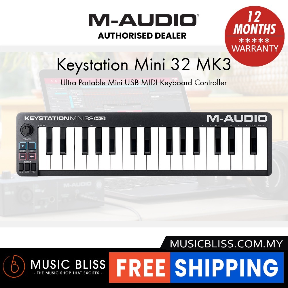 M-Audio Keystation Mini 32 MK3 32-key MIDI Controller Keyboard | Shopee ...