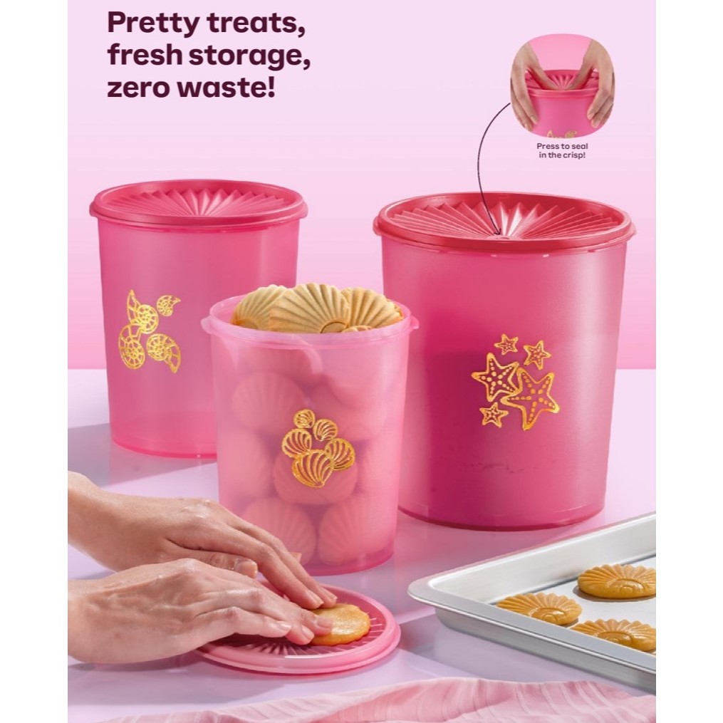 Tupperware Deco Canister Sea Shell Set (1) | Shopee Malaysia