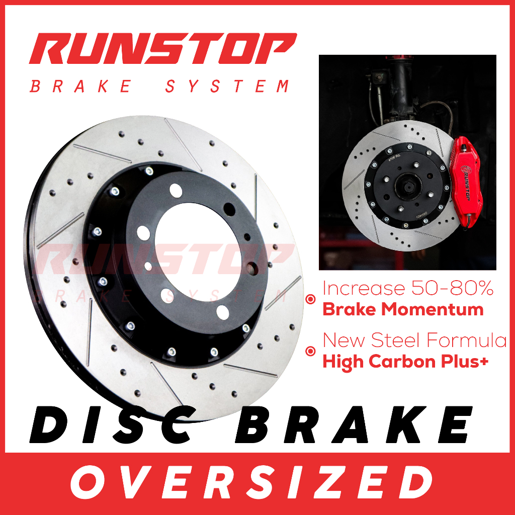 Runstop Oversized Disc Rotor Brake Hilux Ranger Triton Dmax Fortuner ...
