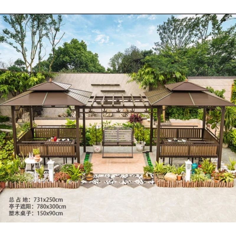 Outdoor Grape Rack Pavilion Canopy Villa Pergola Courtyard Awning ...